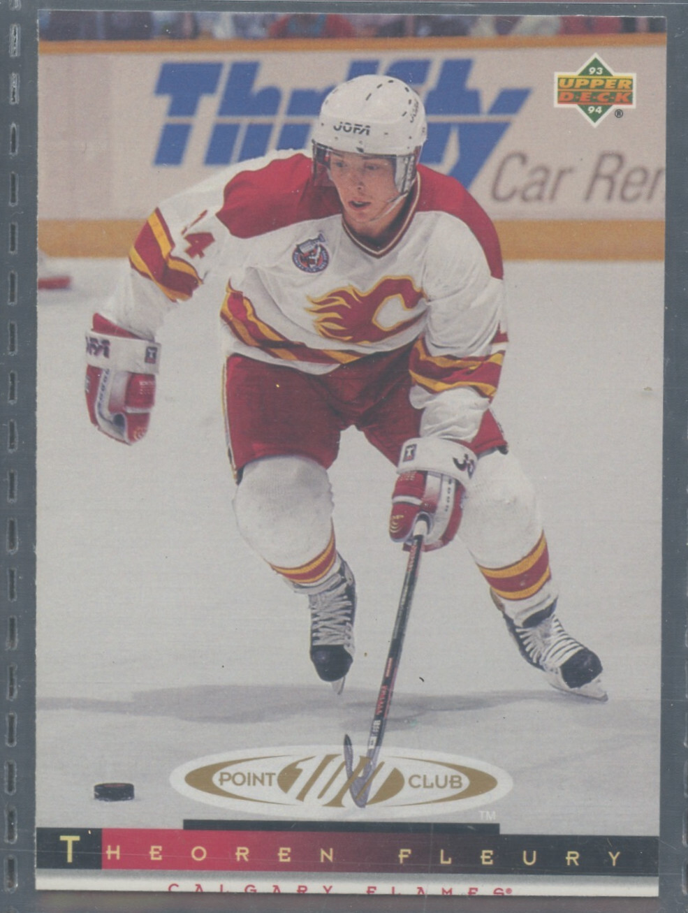1993-94 Upper Deck #229 Theoren Fleury Calgary Flames 100 Point Club | eBay