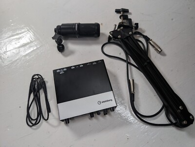 Audio-Technica AT2020 XLR + Steinberg UR22 mkii + Neewer desk mount ...