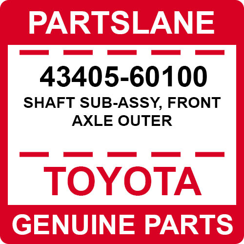 GENUINE NEW OEM TOYOTA LAND CRUISER FRONT AXLE OUTER SHAFT CV JOINT ...