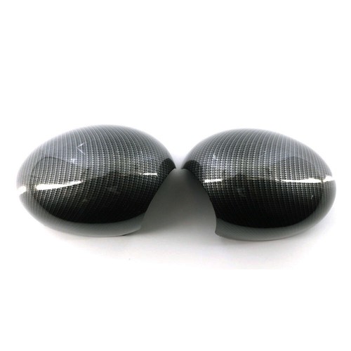 Carbon Fiber Look Mirror Cover Cap For 06-12 Mini Cooper R55 R56 R57 ...