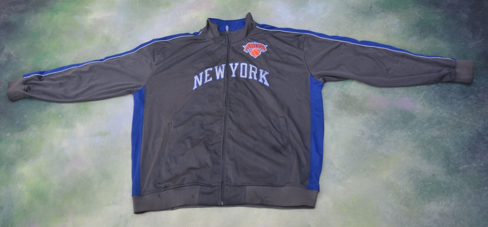 Vintage Majestic NBA New York Knicks Full Zip Warm Up Jacket Size 3XL ...