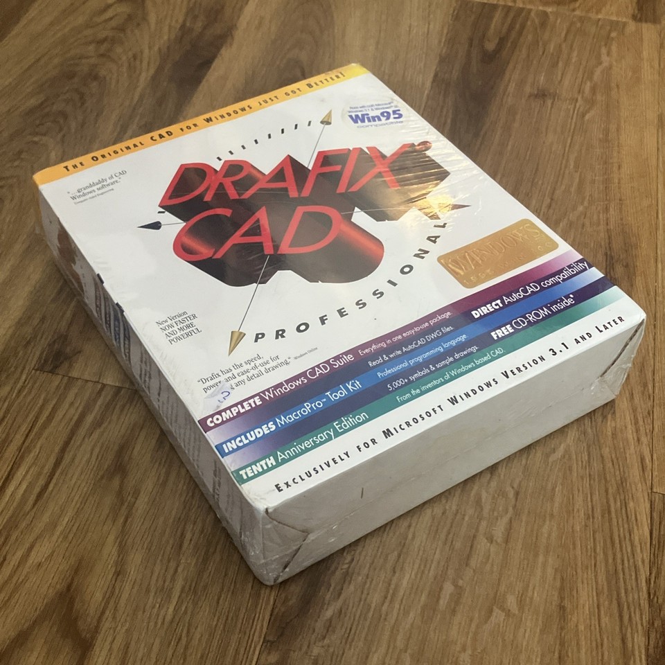 Drafix CAD Computer Aided Professional Software Windows 95 Sealed | eBay UK