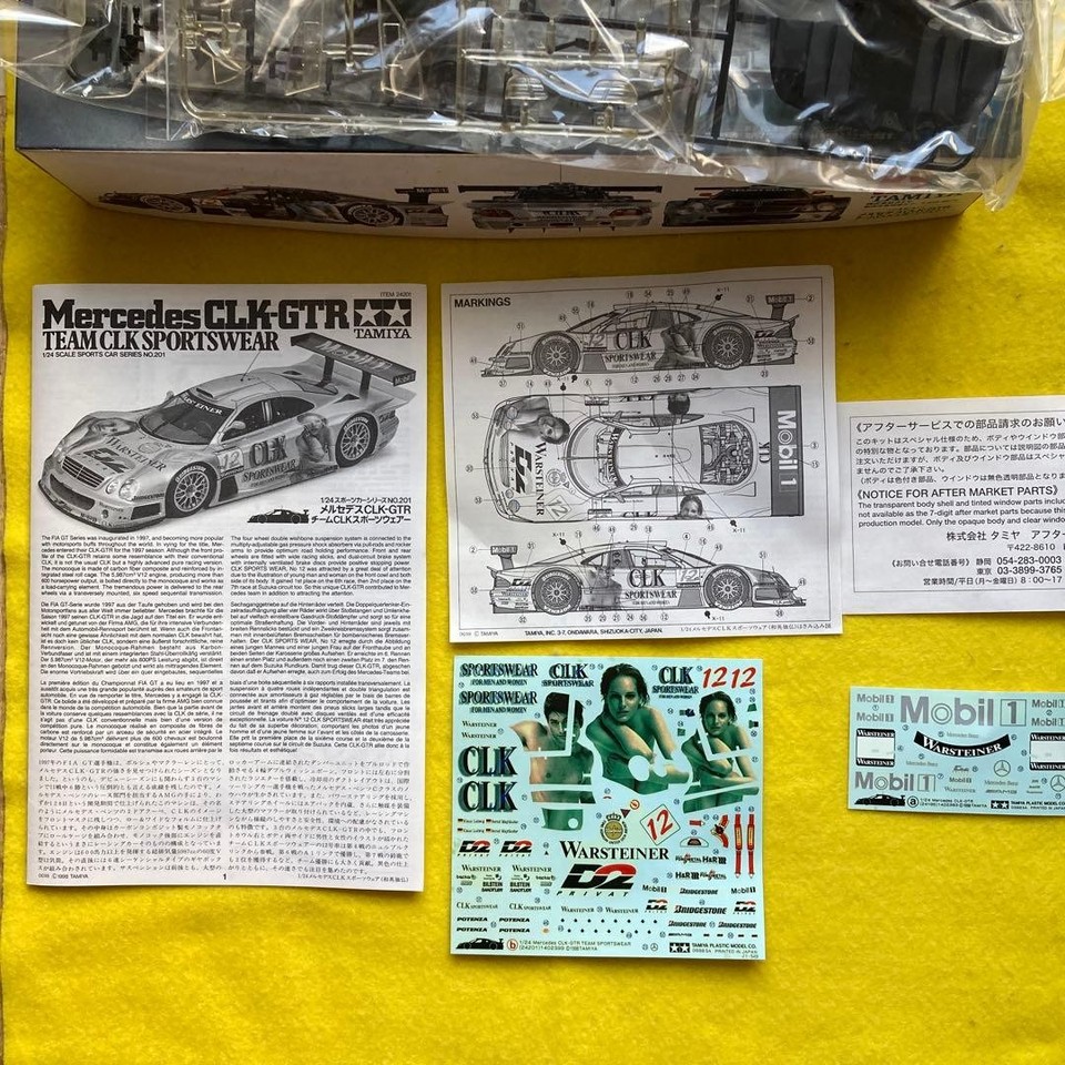 Tamiya 124 Mercedes CLK-GTR skeleton model not assembled | eBay
