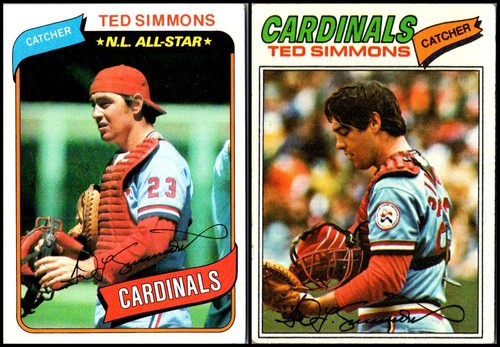 Topps Ted Simmons St. Louis Cardinals (2) Card Lot - LIMITED EDITION ...