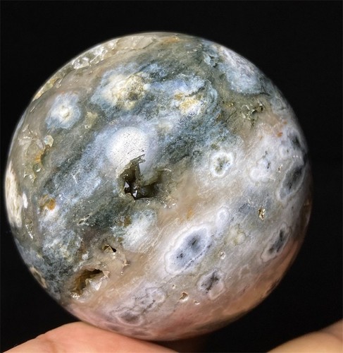 257g Collection Eye 8th Vein Ocean Jasper Agate Quartz Druzy Slab Ball B728 | eBay