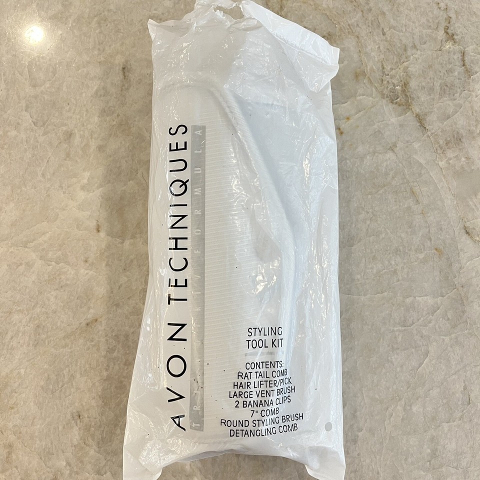 Rare Avon Techniques Styling Tool Kit Tri-Nutriv Formula 1998 -NEW- 8 ...