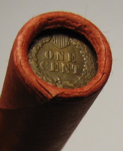 ROLL OF 55 INDIAN HEAD CENTS FROM PRIVATE COIN COLLECTION PENNY SET LOT ...