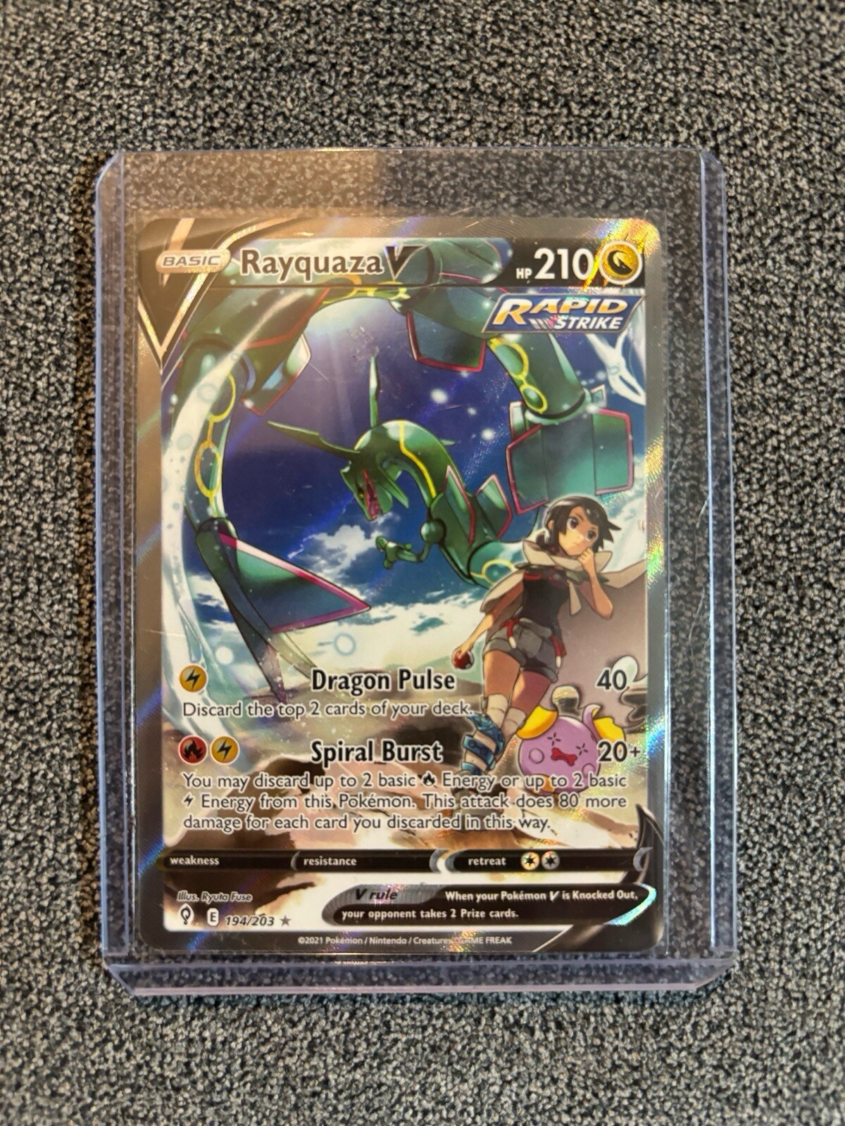 Rayquaza V 194/203 Alt Art Evolving Skies Pokemon Card | eBay