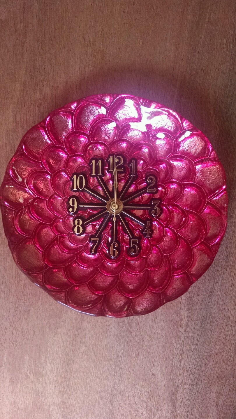 Pearly Pink 8 3/4 Inch Clock !! | eBay