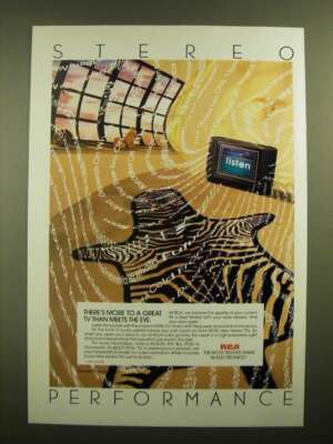 1988 RCA Stereo TV's Ad - More Than Meets The Eye | eBay