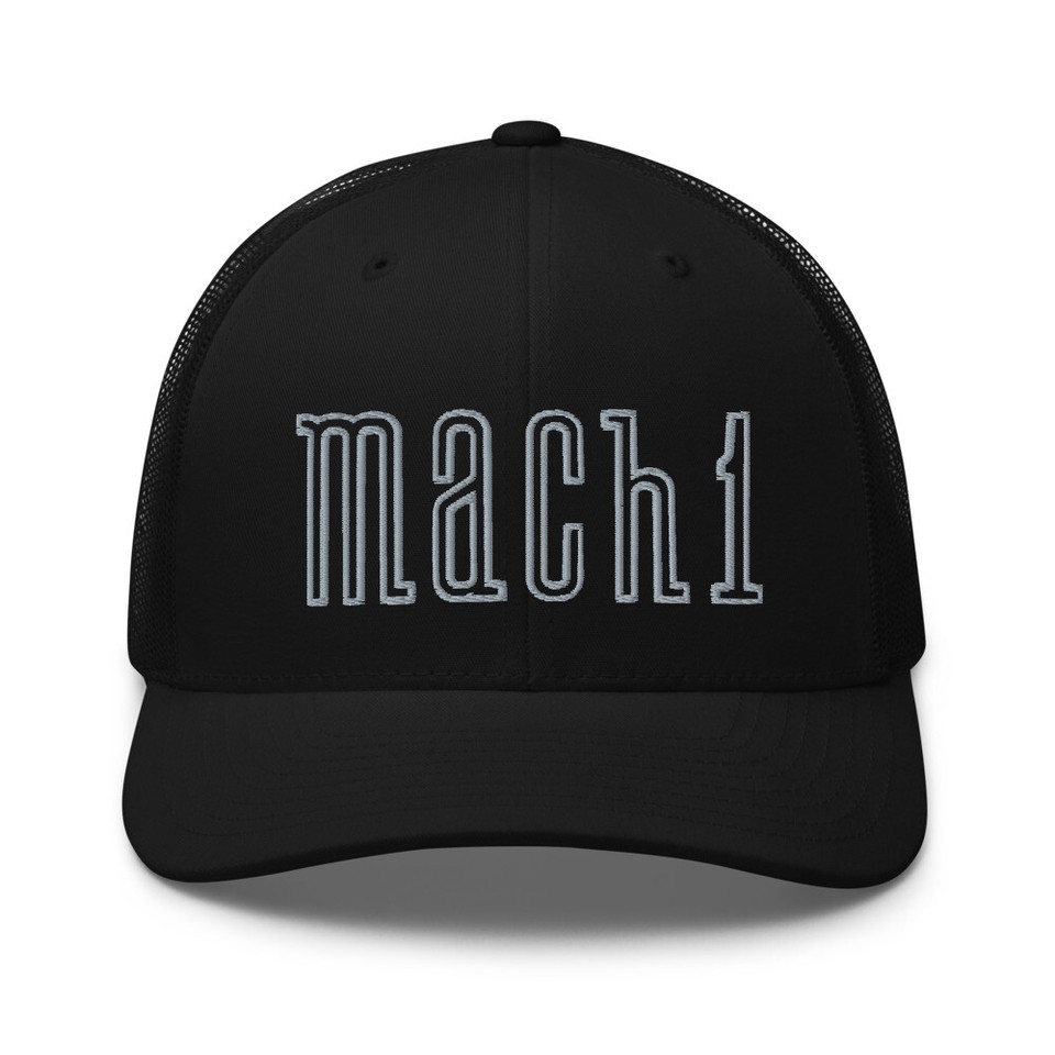 Mustang Mach 1 Logo Emblem Retro Muscle Car Trucker Cap Snapback Hat | eBay