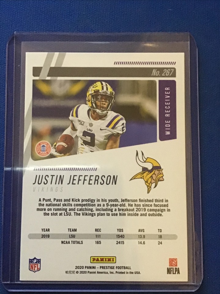 Justin Jefferson RC Prestige 2020 Rookie Card | eBay