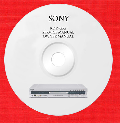 Sony RDR-GX7 Service manual owner manual on 1 cd in pdf format | eBay