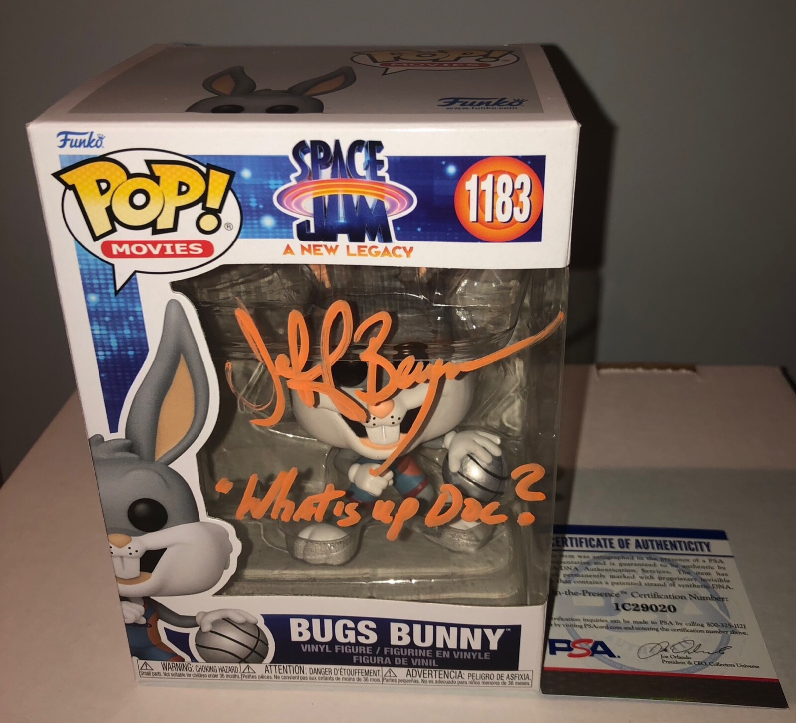 Jeff Bergman Bugs Bunny Space Jam A New Legacy #1183 Signed Funko PSA ...