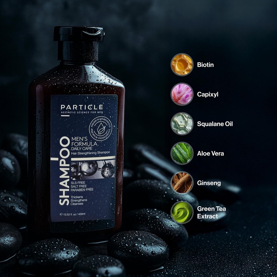 Particle Thickening Shampoo for Men Biotin Ginseng 400ml | eBay