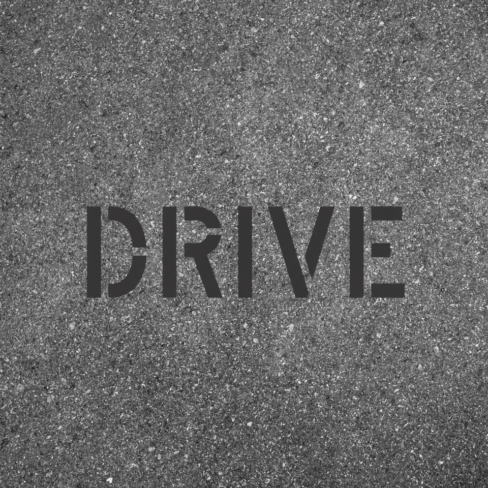 DRIVE Painting Stencil 12 Inch Letters Word Template Building or ...