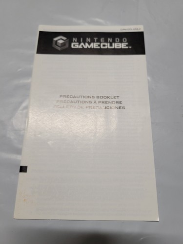 Nintendo Gamecube Health And Safety Precautions Booklet White C/PM-DOL ...