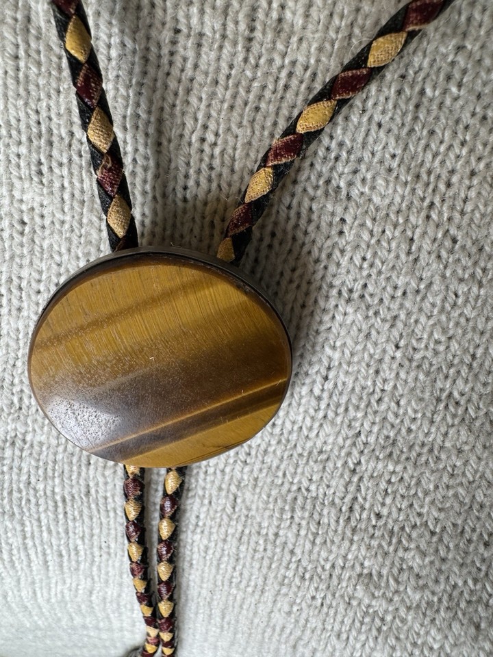 Tiger Eye Stone Bolo Tie Wedding Necklace | eBay