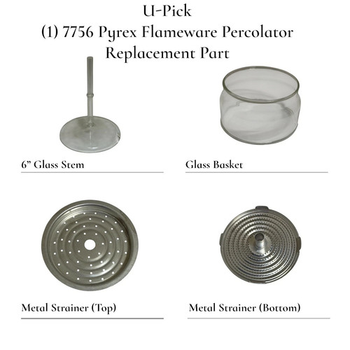 U-PICK Pyrex Flameware Percolator 7756B 6-Cup Replacement Part SOLD ...