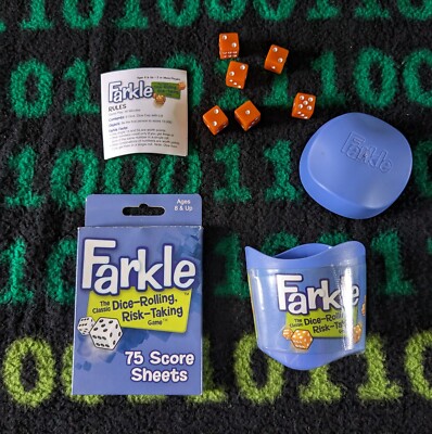 Classic Farkle Dice Cup Game w/Score Sheets - Family Game Night Kids 8 ...