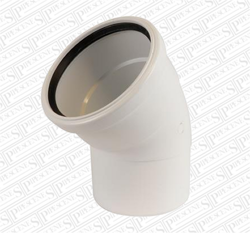 110mm Soil Bend 45 Degree Offset White Single Socket Male Female | eBay UK