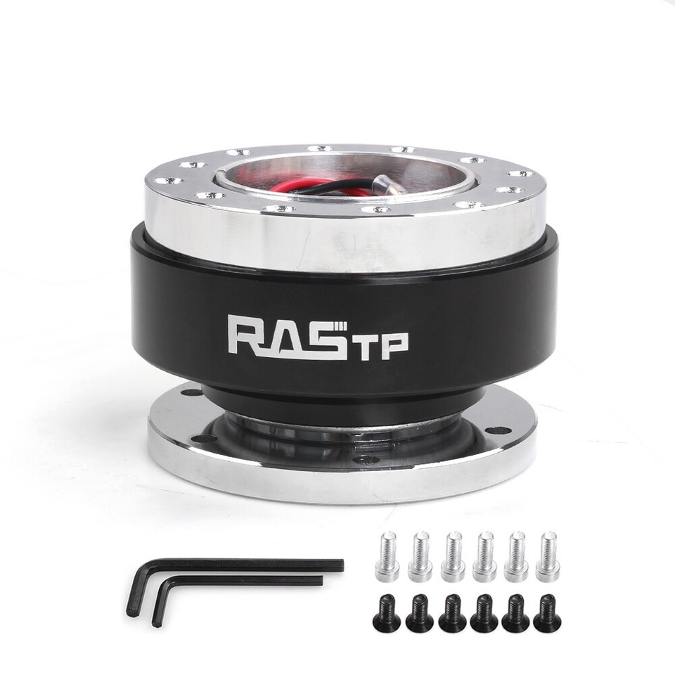 Black Steering Wheel Quick Release Hub Adapter Snap Off Boss Kit 6 ...