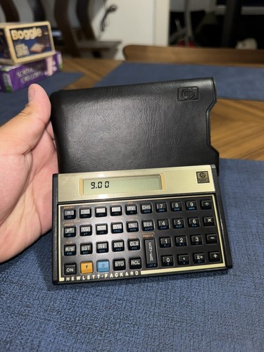 Vintage HP 12C Financial Calculator w/Original Cover, Made in USA MINT ...