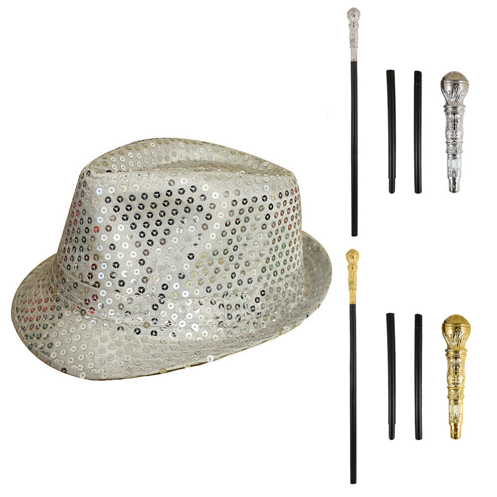 ADULTS HAT & CANE COSTUME SET RINGMASTER CABARET THEATRE SHOW DANCE ...