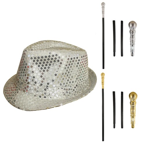 ADULTS HAT & CANE COSTUME SET RINGMASTER CABARET THEATRE SHOW DANCE ...
