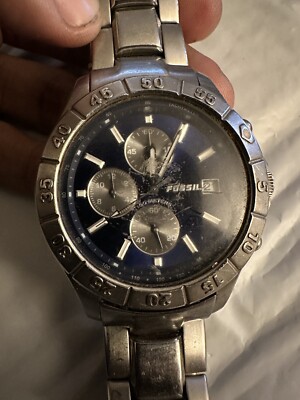 Fossil Blue Men's Speedway Chronograph Watch CH-2332 Silver Case ...