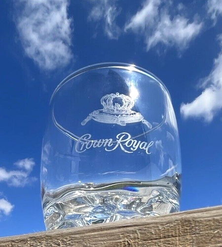 Crown Royal Rocks Glasses, Round Eight-Point Base, Solid Pillow Logo ...