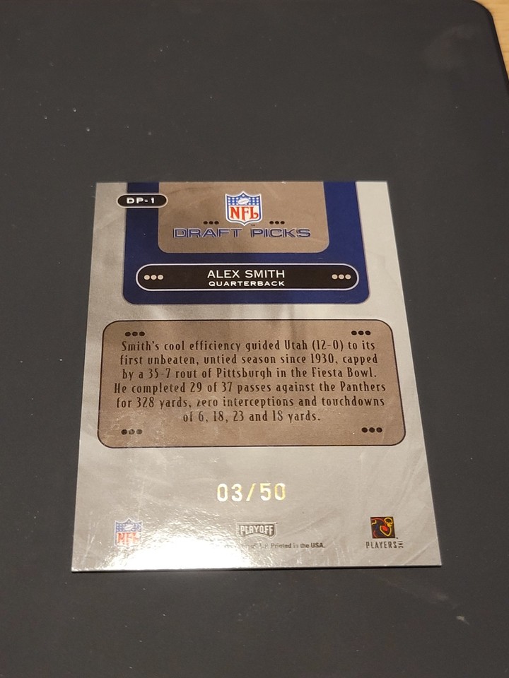 ALEX SMITH 2005 PLAYOFF PRESTIGE DRAFT PICKS 49ERS RC AUTO /50 | eBay