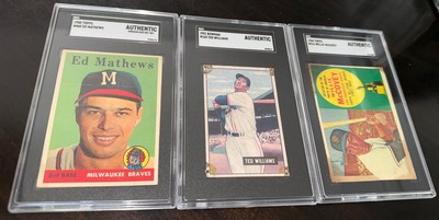 Vintage Baseball Card Lot Graded By SGC-Ted Williams, Willie McCovey ...