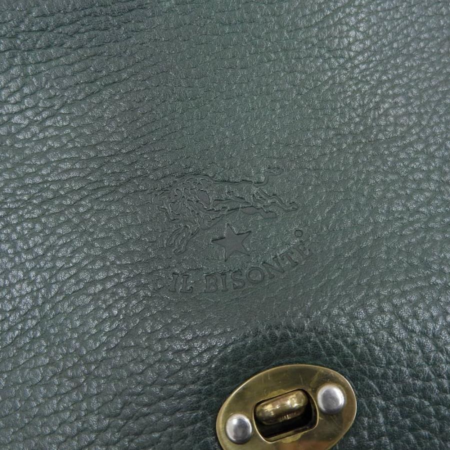 USED BAG IL BISONTE Logo 30011428 Turn Lock Hardware Leather Strap ...