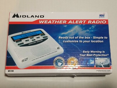 Midland WR120B NOAA Emergency Weather Alert Radio Battery Back Up EZ ...