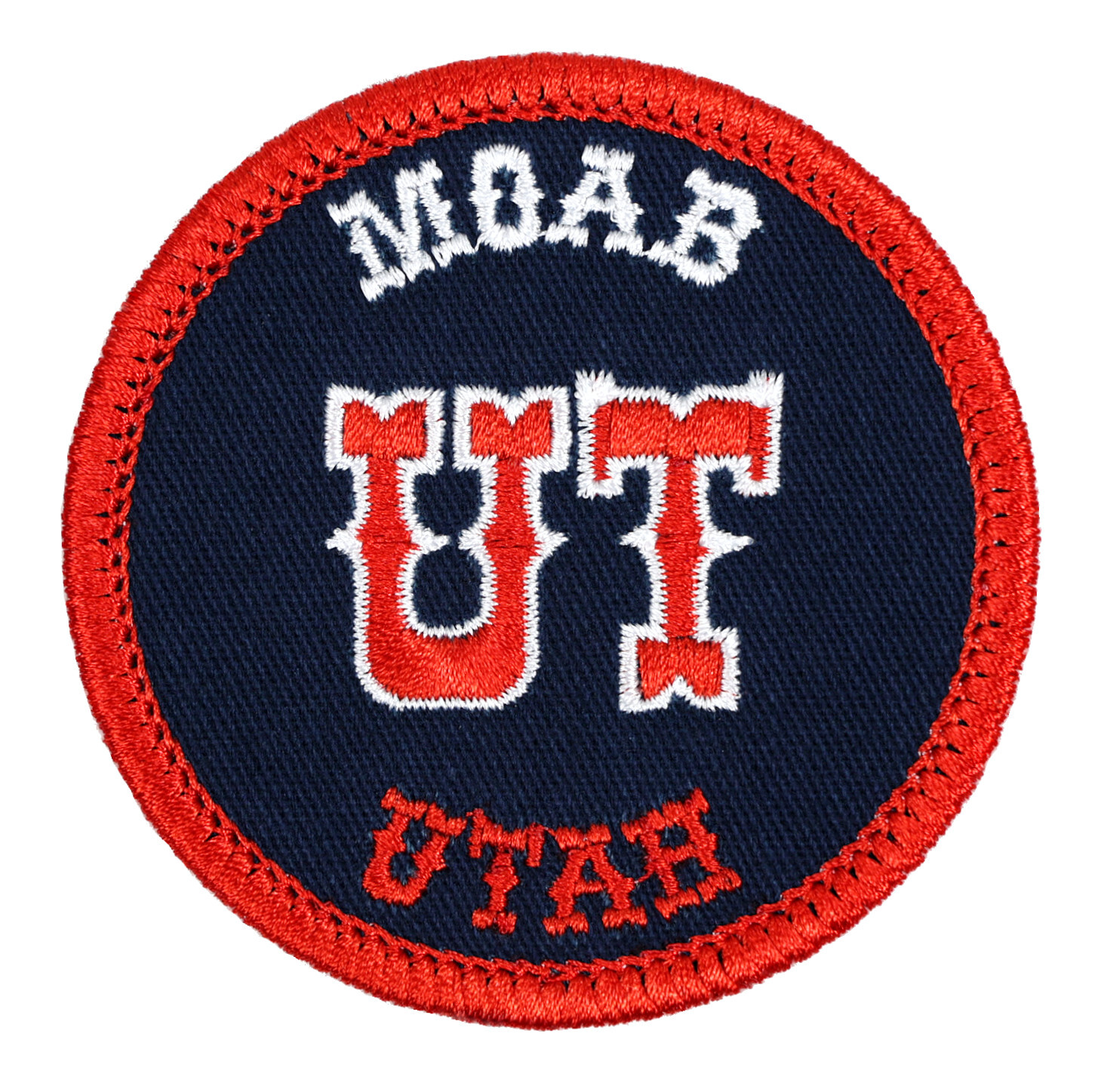 Moab Utah Embroidered Patch Black/Red Iron-On Sew-On Backpack Shirt Hat ...