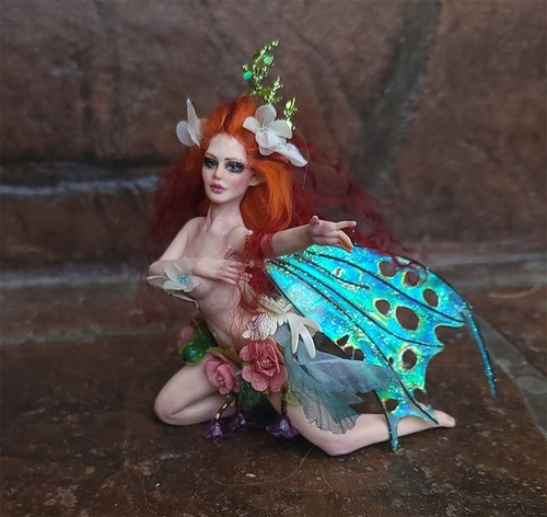 Sale, Enchanted Forest Fairy, Ooak Med Scale Pinup style Goddess, Clay Art Doll | eBay