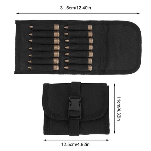 Tactical 14 Rounds Rifle Ammo Pouch Cartridges Foldable Carrier Shell ...