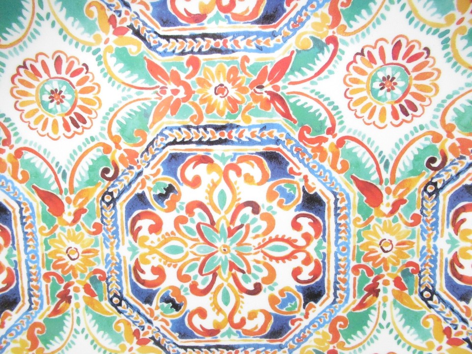 Melamine Dinner Plates Set Of 4 Panama Jack Multicolor Caribbean Tile ...