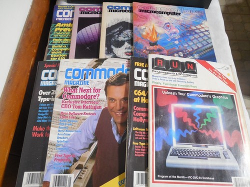 Vintage Commodore Computer Magazines Mixed Lot of 8 from 1984, 1985 ...