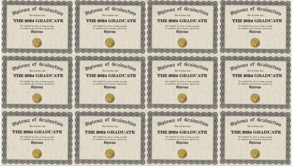 Set of 12 Mini edible diplomas for desserts, add name, pre cut, 1.35"x1 ...