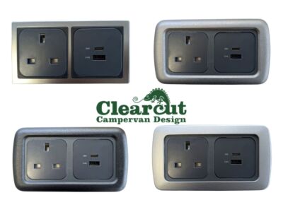 CBE C-line Double Socket 240v & 12v USB-C Socket & USB-A Socket ...
