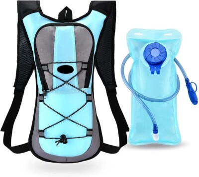 2L Hydration Backpack Pack + Water Bag Bladder Cycling Hiking Running ...