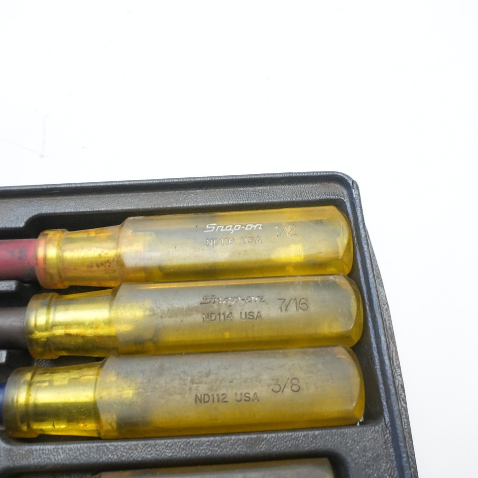 Vintage Snap On Nut Driver Set 7 Piece ND-108, 109, 110, 111, 112, 114 ...