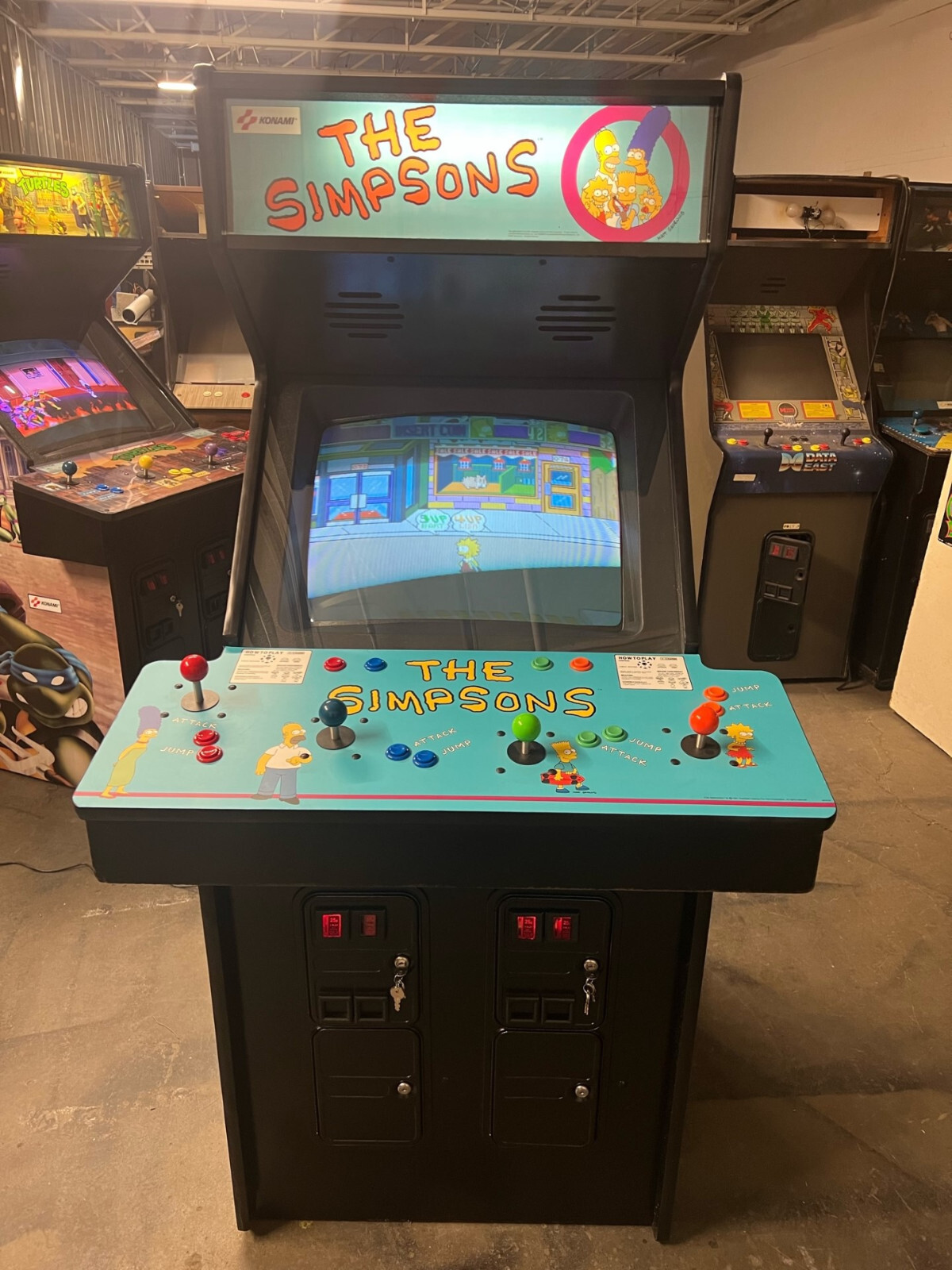 THE SIMPSONS ARCADE MACHINE by KONAMI 1991 | eBay