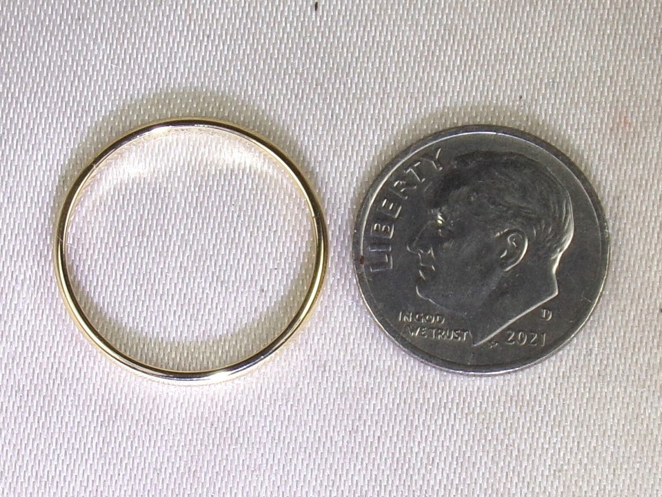 Frederick Goldman 10k Yellow Gold .417 Thin Polished Band Fine Ring ...