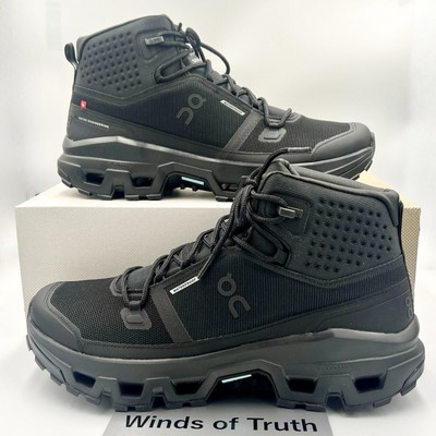 On Cloudrock Mid Waterproof Black Black 3MF10161043 Men's Size US 7.5 - 10 New | eBay