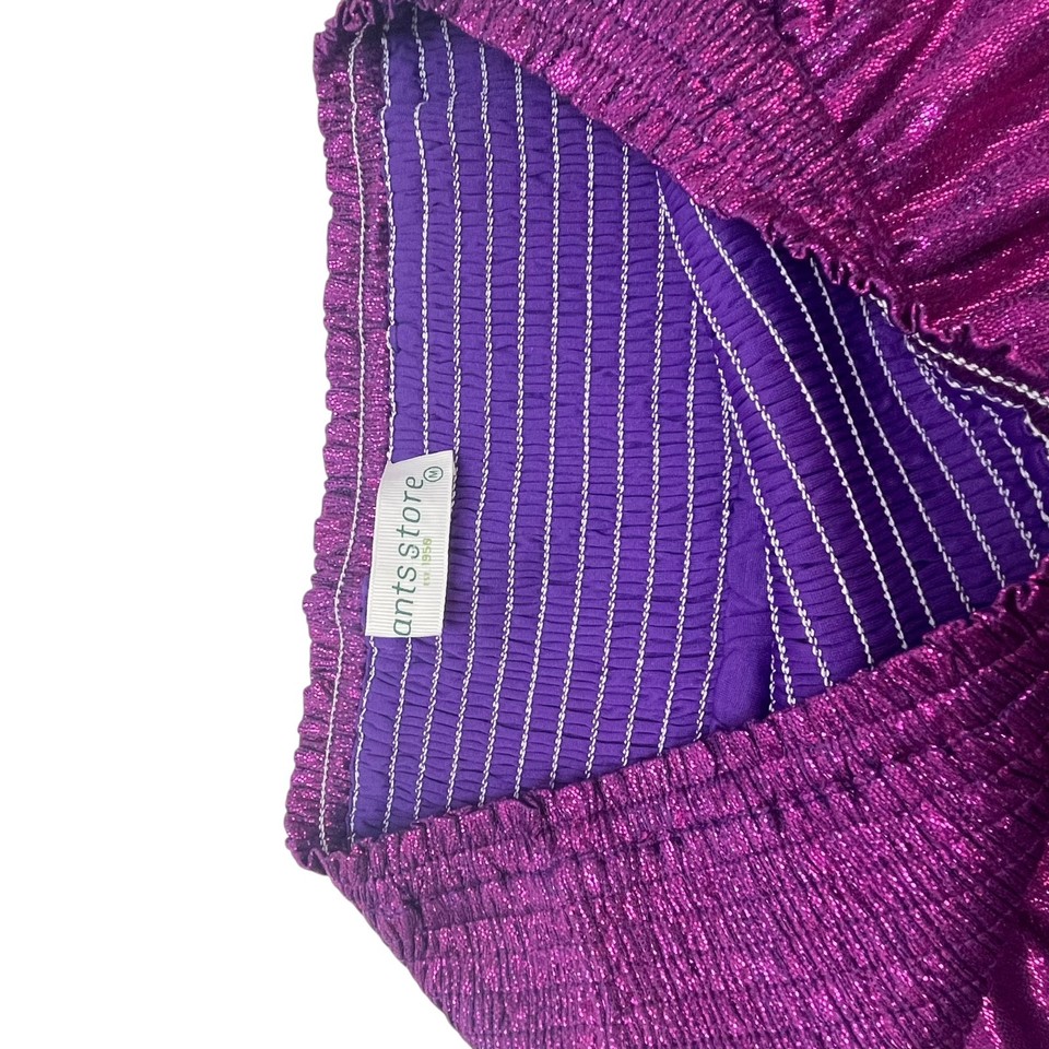 PANTS STORE Shorts LSU GAME DAY Purple Shimmer Women's Medium Smocked ...