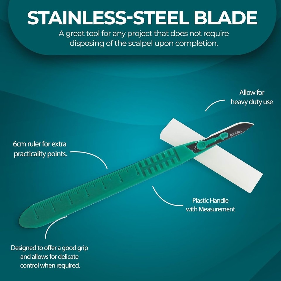 Box of 10-50 Disposable Scalpels, Sterile, for Dermaplaning, Podiatry ...