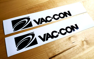 vac-con sewer Decals Stickers Gloss black 10" PAIR (2) Fast USA | eBay